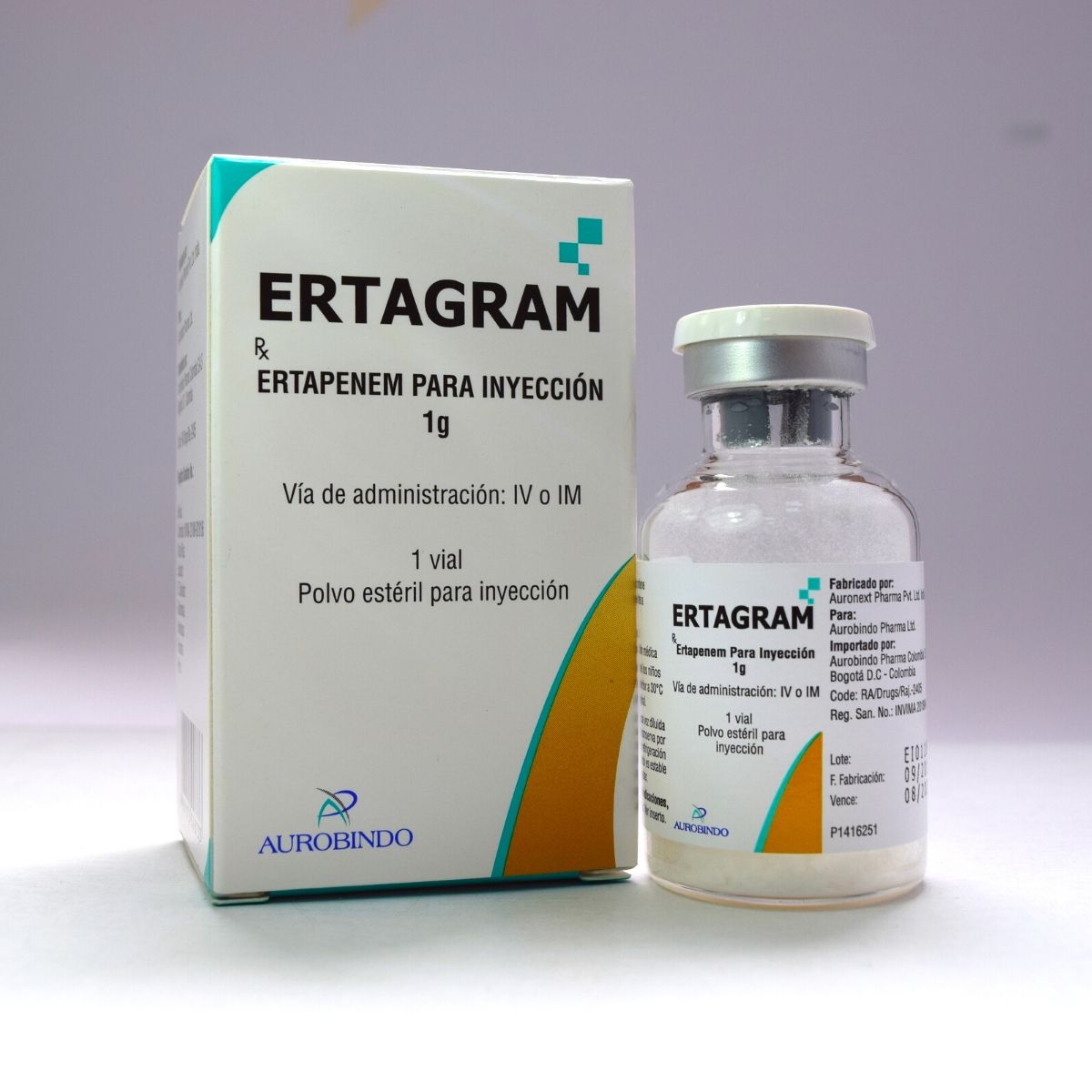 Aurobindo Pharma Colombia SAS | Ertagram (Ertapenem) 1g